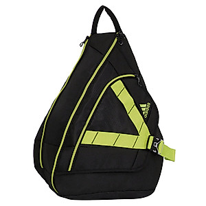 adidas Unisex Adult Wright Backpack Sling, Black/Lab Lime, One Size