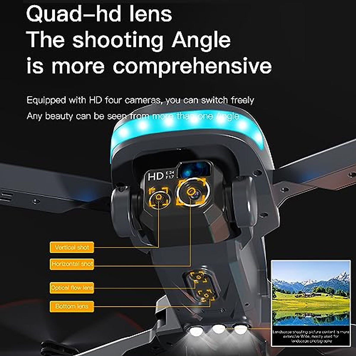 GoolRC Remote Control Drone with Camera 720P Dual Camera Obstacle Avoidance WiFi FPV Storage Bag Package Trajectory Flight Gesture Photography Follow Flight