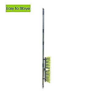 PHYEX Upgraded 18" Push Broom with Adjustable Long Handle, Total Length is 55", Multi-Surface Floor Scrub Brush for Cleaning Deck, Patio, Garage, Driveway