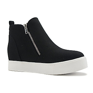 Soda Womens Taylor Nubuck Hight Top Slip On Fashion Sneakers