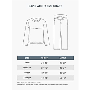 DAVID ARCHY Men's 100% Cotton Long Button-Down Sleepwear Pajama Set (M, Navy Blue)
