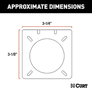 CURT 58520 Vehicle-Side Trailer Wiring Harness Mounting Bracket for 7-Pin USCAR Factory Socket on Ford, GM or Nissan
