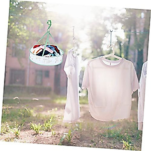 STOBAZA 1pc Clothes Basket Hangers for Clothes Outfit Hangers Makeup Sponges Clothes Dryer Net Mesh Clothes Drying Rack Foldable Sweater Drying Basket Polyester Green Puff Drying Net Flat