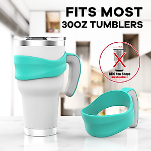 Tumbler Handle Fits for 30 OZ YETI Rambler,Rtic Mug-Previously Design,Sic,OZARK TRAIL & More Tumbler Travel Mug | BPA FREE（Handle Only） (Green)