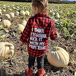 MERSARIPHY Toddler Baby Plaid Jacket Baby Boy Girl Button Down Shirt Tops Fall Winter Coat for Kid (Red Plaid, 6-12Months)