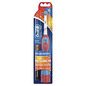 Oral-B Pro-Health Sparkle Fun Battery Power Kids Electric Toothbrush with Replaceable Sensitive Brush Head, for Kids 3+