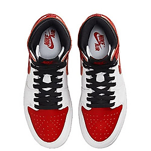 Jordan Boy's Air Jordan 1 Retro High OG (Big Kid) White/University Red/Black 7 Big Kid M