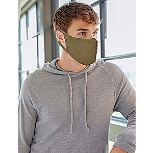 Quality Durables Unisex Adult 4-Pack Washable Reusable Face Mask, Black Camo/Black/Olive Camo/Olive, Large/X-Large