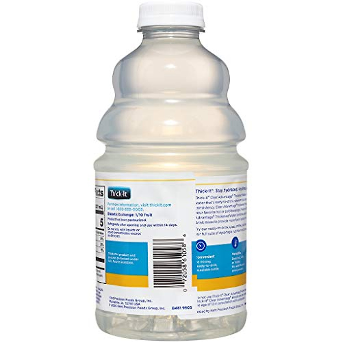 Thick-It AquaCareH2O Beverages Thickened Water - Honey Consistency, 46 oz Bottle