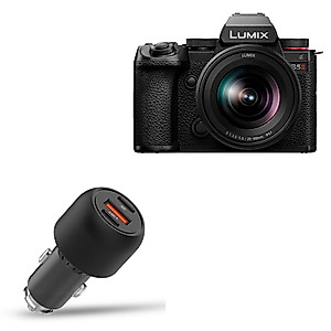 BoxWave Car Charger Compatible with Panasonic Lumix S5II (DC-S5M2) - RapidRush PD Car Charger (95W), PD Car Charger High Power PD QC3.0 for Panasonic Lumix S5II (DC-S5M2) - Jet Black