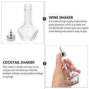 VOSAREA Glass Bitters Bottles Glass Cocktail Syrups Dropper Bottle Oil Dispenser Sprayer for Cocktail Bar Professional Bar Tool Bartende 50ml Silver Japanese Bitters Bottle