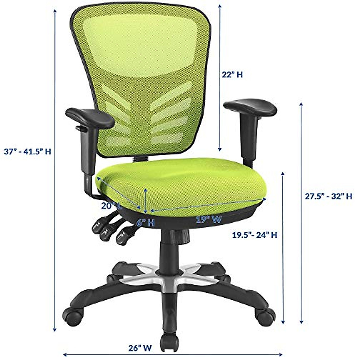 Modway Articulate Ergonomic Mesh Office Chair in Green