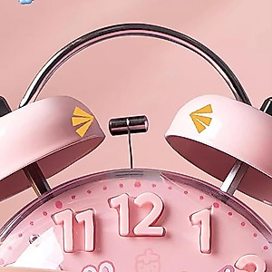 HEGZA Analog Alarm Clock Loud Alarm Clock for Bedrooms, Analog Alarm Clock, Small Alarm Clock, Cute Design for Kids, Battary Operation, 4 inch Kids Alarm Clocks (Color : B)