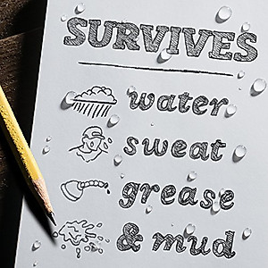Rite In The Rain All-Weather Side-Spiral Notebook, 4 5/8" x 7", Black Cover, Universal Pattern (No. 773)
