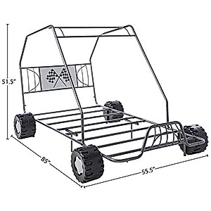 ACME Furniture 2 Count Xander Bed, Twin, Gunmetal Go Kart