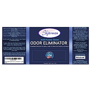 Multi Purpose Cleaner Pet Odor eliminator - pH Neutral - Strong Odor Floor Cleaner - Pet Odor Eliminator for Home - Best Scent Remover for Cat and Dog Pee All Purpose Cleaner 1 gallon (Sky Breeze)