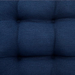 Stoog 4-Piece Indoor & Outdoor Rocking Chairs Cushions, Non-Slip Chair Pads with Ties, 2 Seat and 2 Back Cushions, Blue, (22" x 18", 18" x 18")