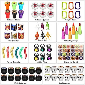 Halloween Party Favors 24 Pack Prefilled Small Plastic Witch Cauldron Skull Cauldron Halloween Toys in Bulk Halloween Prizes Gifts Miniatures for Kids Trick or Treat Halloween Party Prizes Toys