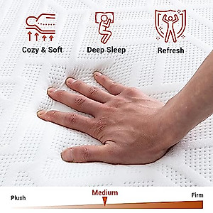Wellos 8 Inch TwinXL Memory Foam Mattress in a Box | Removable/Washable Cover | Multi-Layer System for Pressure Relief | Fiberglass-Free Inner Cover | Cooling Gel | Made in USA,White