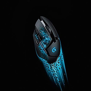 Logitech G402 Hyperion Fury Wired Gaming Mouse, 4,000 DPI, Lightweight, 8 Programmable Buttons, Compatible with PC/Mac - Black