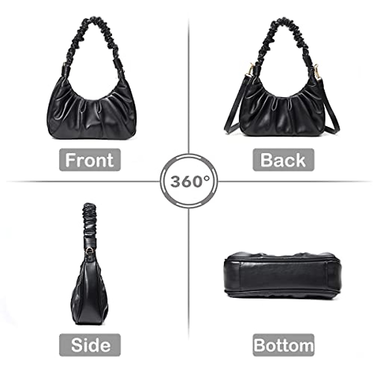 YDSIII Mini Purses for Women Small Shoulder Bag Y2K Dumpling Bag