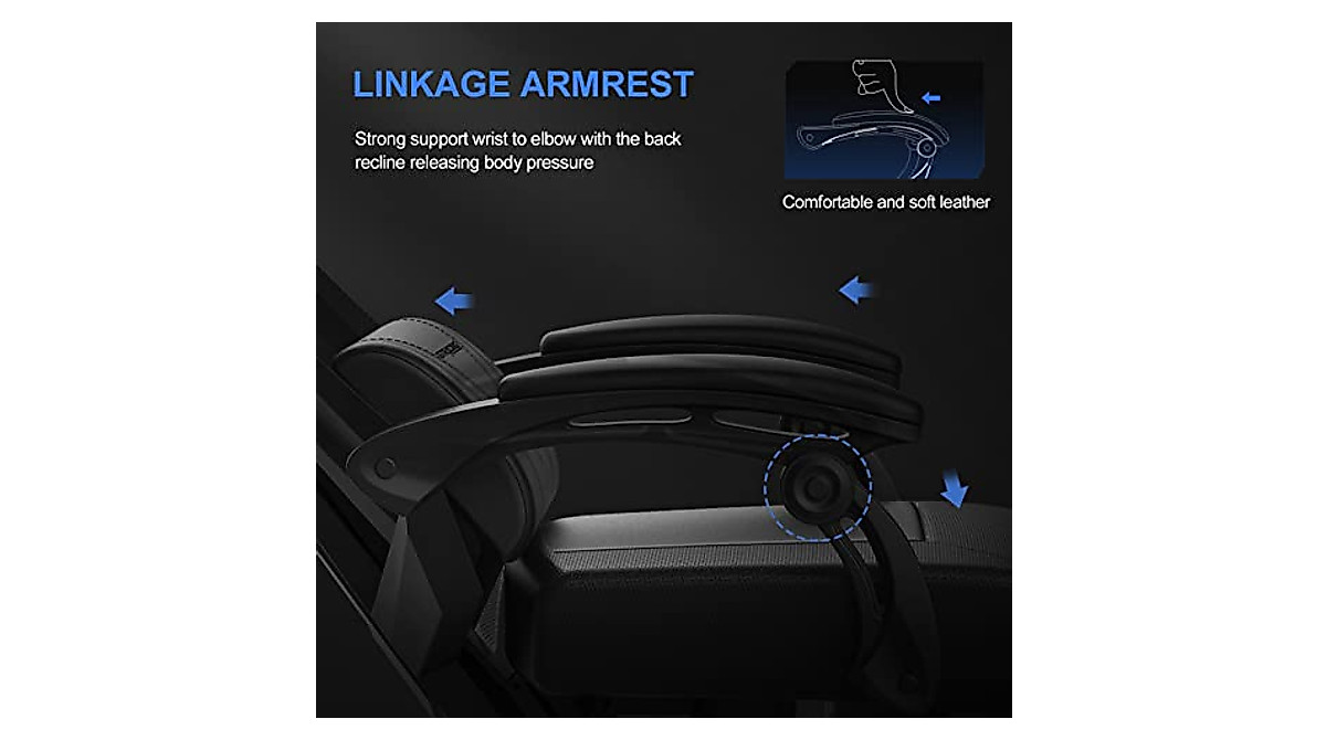 GTRACING Gaming Chair with Mesh Back & Footrest - Ergonomic & Adjustable