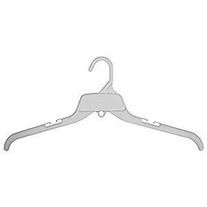 NAHANCO P18 Plastic Top Hanger, Economy Heavy Weight, 18", White (Pack of 200)