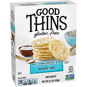 Good Thins Simply Salt Rice Snacks Gluten Free Crackers, 3.5 Ounce (Pack of 12)