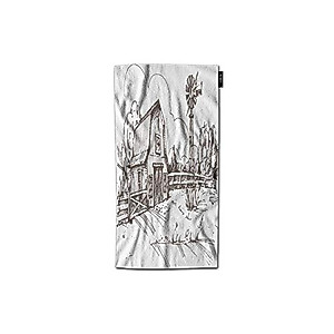 Beabes Farmhouse Hand Towel Farmstead Barn Farmyard Fence Windmill Ranch Meadow Cloudscape Trees Super Soft Hand Towel for Men Women Bathroom Travel 30Lx15W Inch Polyester