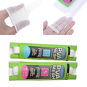 Baost 1 Roll 5M Water Soluble Bags PVA Carp Fishing Bag Bait Holder Transparent Fishing Packing Bags Fishing Tackle Storage Bags Refill Bait Bag 25mm5m