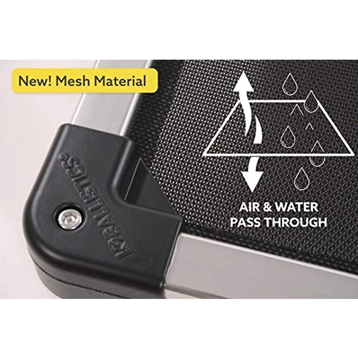 K9 Ballistics Chew Proof Mesh Elevated Dog Bed - Waterproof - Aluminum - Indoor/Outdoor - Ships Assembled - Fit Inside of Small Crates 29"x18"x3.5", Black Mesh