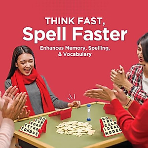 Dabble Word Game - Enhances Memory, Spelling, and Vocabulary for All Ages - Award-Winning, Engaging, Educational Entertainment for Kids, Families, and Seniors, 2-4 Players, Ages 8+