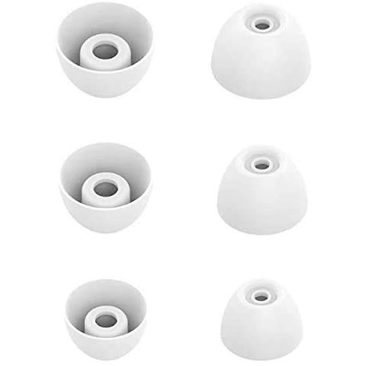 BLLQ Replacement for Samsung Galaxy Buds Wingtips Ear Tips 12 PCS Accessories, Silicone Earhooks Earbuds Cover Eargels Eartips for Galaxy Buds 2019, White 12pcs