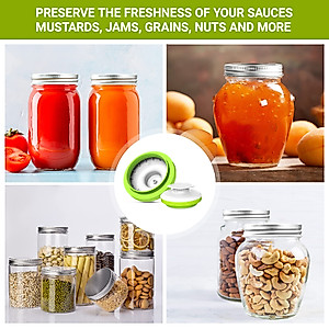 Mason Jar Vacuum Sealer for FoodSaver Vacuum Sealer,Jar Sealer and Accessory Hose Kit for Wide&Regular Mouth Mason Jar,Canning Jars Vacuum Sealer Kit with Lid Opener Compatible with Most Vacuum Sealer