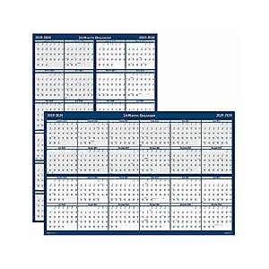 House of Doolittle 2023-2024 2-Year Laminated Reversible Wall Calendar, Horizontal/Vertical, 24 x 37 Inches, January - December (HOD3964-23)