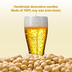 HouseAid Decorative Scented Beer Candle, Handmade Stylish Candle for Gift, 100% Soy Wax, Jar Candle
