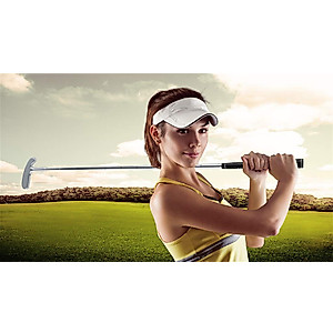 LEAGY Timeless Classic Golf Putter 35" Length - Putt Putt Style Two-Way Head and Premium Rubber Grip for Male & Female Right or Left Handed Golfers