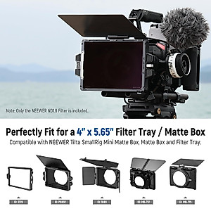 NEEWER ND1.8(6 Stops) Square ND Filter, 4"x5.65" Cinema Neutral Density Filter Compatible with Tilta Compatible with SmallRig Matte Box, Slim Multi Coated HD Optical Glass/1.56% Light Transmittance