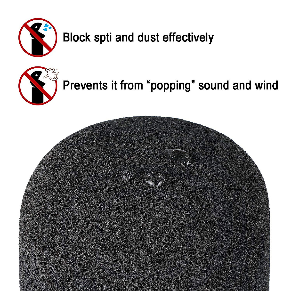 SUNMON Blue Yeti Pop Filter, Blue Yeti Microphone Covers Foam and Yeti Mic Furry Foam, Pop Filter for Blue Yeti Pro USB Condenser Microphone, Indoor Outdoor Pop Filter for Microphone（2 Pack）