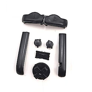 Multi-Color Replacement Keypads L R A B Buttons for Gameboy Advance Buttons Frame for GBA D Pads Power ON Off Button (E - Black)