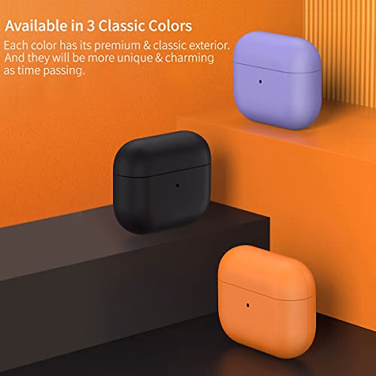 AirPods 3 Leather Case Cover, Docco Jette Fully-Wrapped Italian Genuine Leather Case for Apple AirPods 3,Supports Wireless Charging Front LED Visible