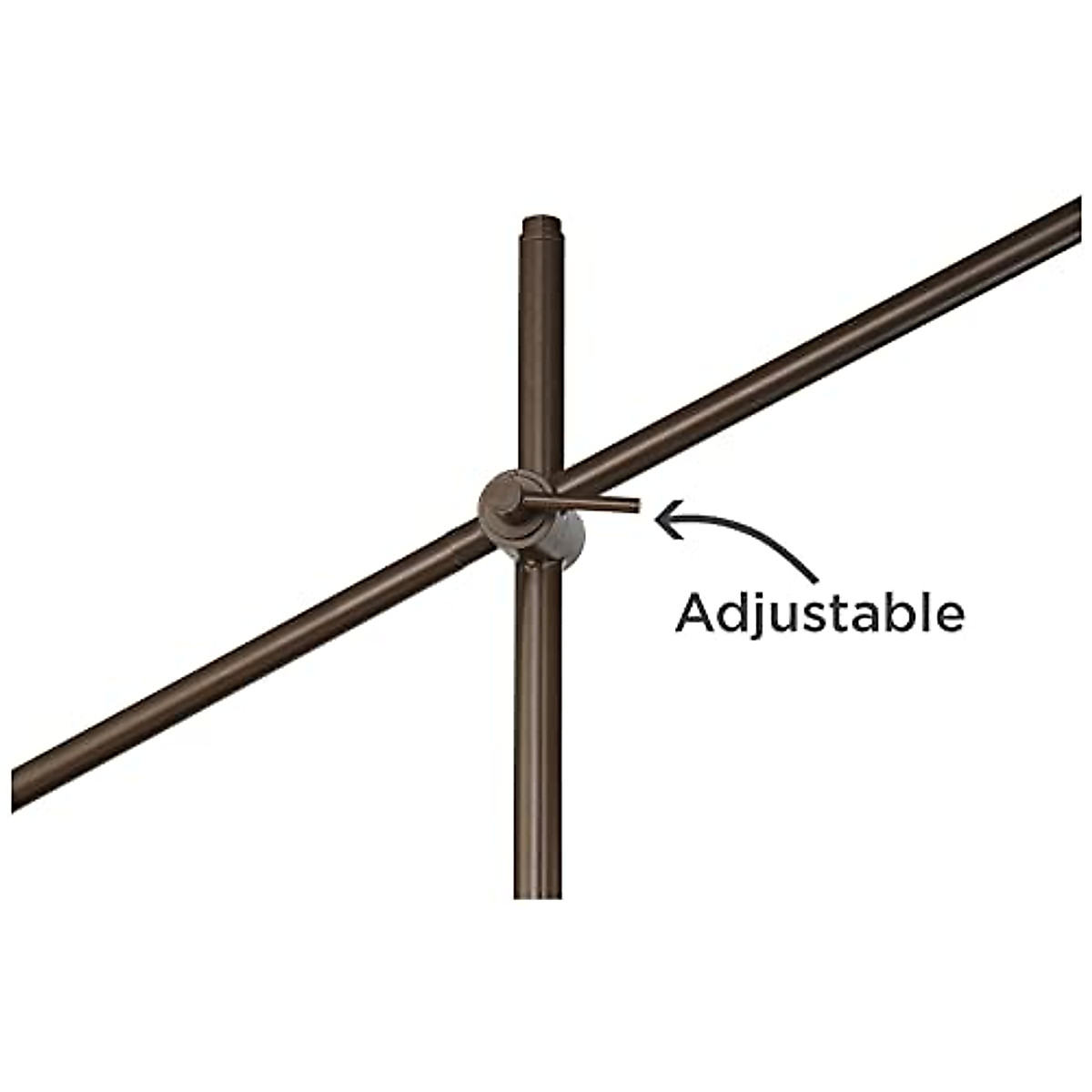 Possini Euro Design Holden Modern Farmhouse Rustic Industrial 62 1/2" Tall Standing Floor Lamp Light Curved Arc Adjustable Smart Plug Metal Oil Rubbed Bronze Finish Living Room Bedroom House Reading