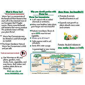 Worm Tea All-Purpose Natural Liquid Probiotic - 1 Gallon Jug of Concentrate Makes 40 Gallons Probiotic Plant Food