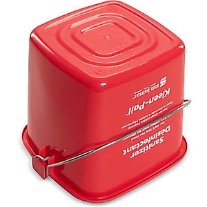 San Jamar Kleen-Pail® Plastic Cleaning Bucket 3 Quarts Red