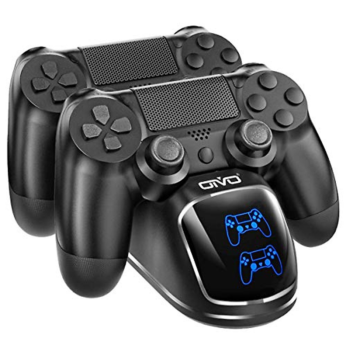 PS4 Controller Charger Dock Station, OIVO PS4 Controller Charging Dock Station with Upgraded 1.8-Hours Charging Chip, Charging Dock Station Replacement for Playstation 4 Dualshock 4 Controller Charger