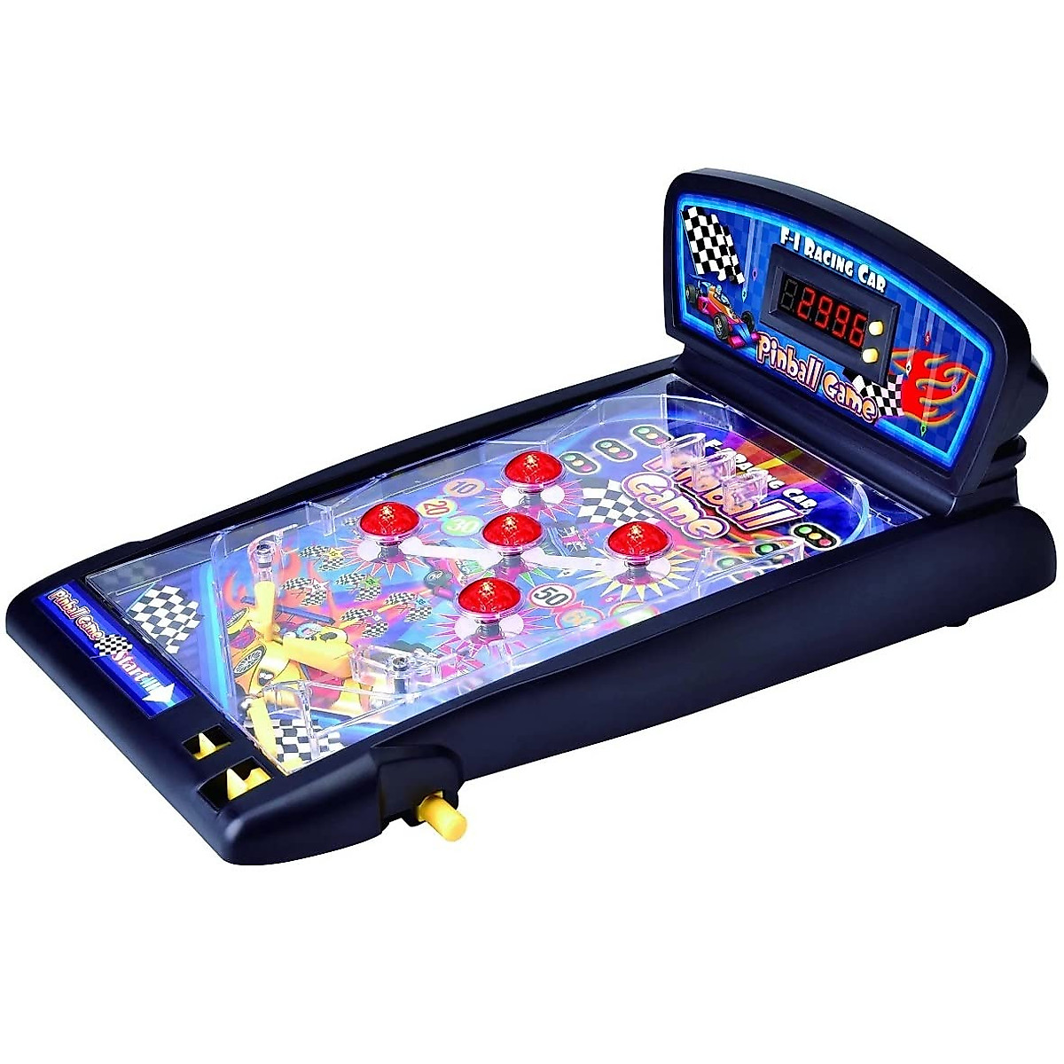 Trisquirrel Pinball Machine, Electronic Tabletop Pinball Game, 16.5 Inch Table Pinball with Lights & Sounds, LED Digital Scoreboard- Suitable for Age 8+ to Adults