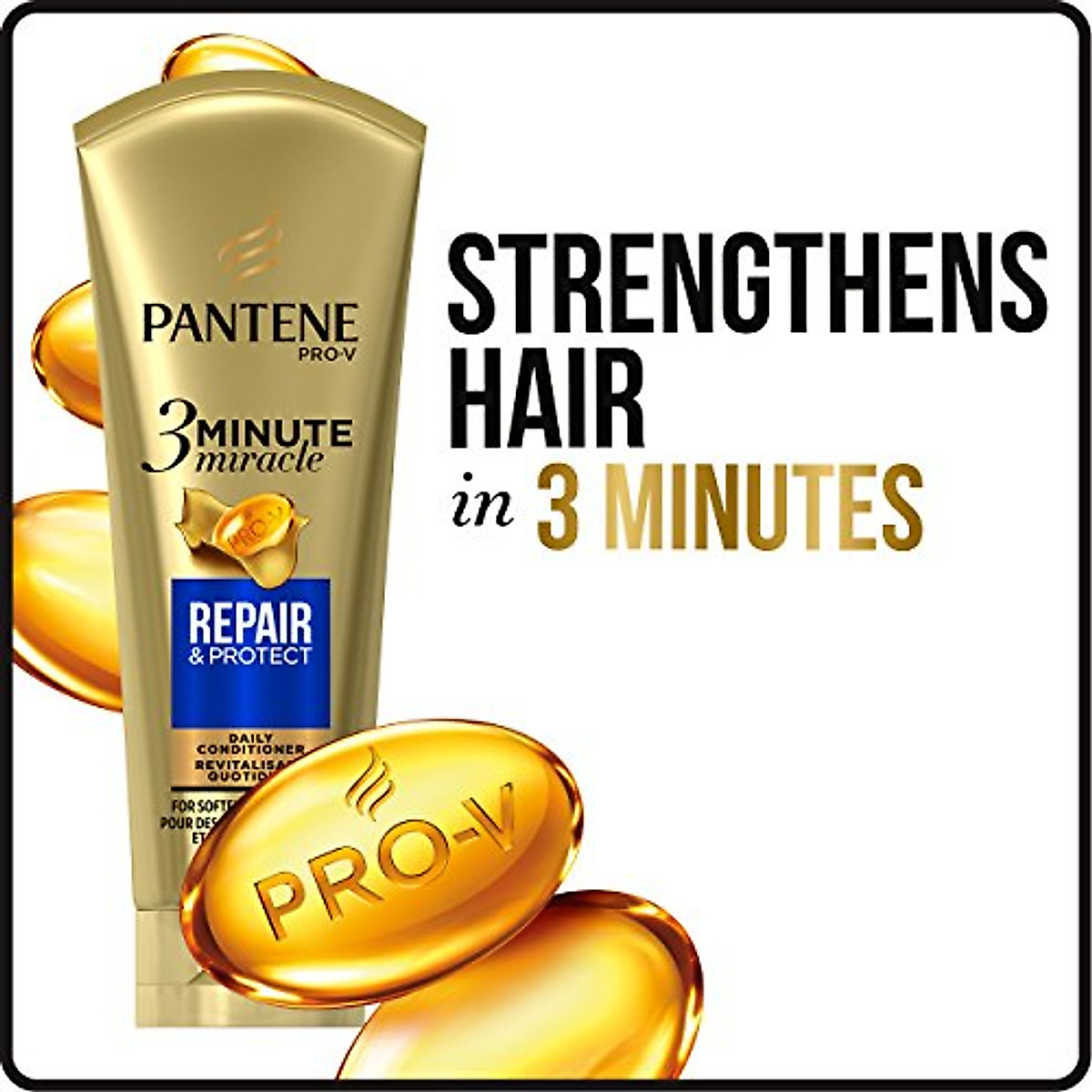 Pantene Repair and Protect 3 Minute Miracle Deep Conditioner, 6 Fluid Ounce