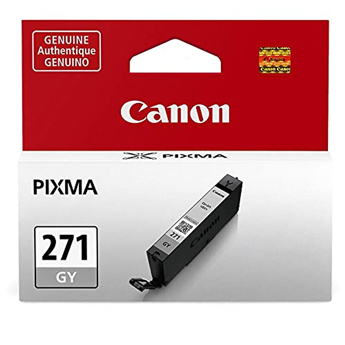 Canon CLI-271 6.5ml Gray Ink Tank for PIXMA MG7720, TS8020, TS9020 Printers, 2-Pack