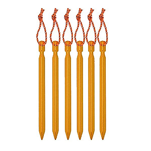 Harilla Three Sided High Strength Aluminum Alloy Tent Stake, Yellow