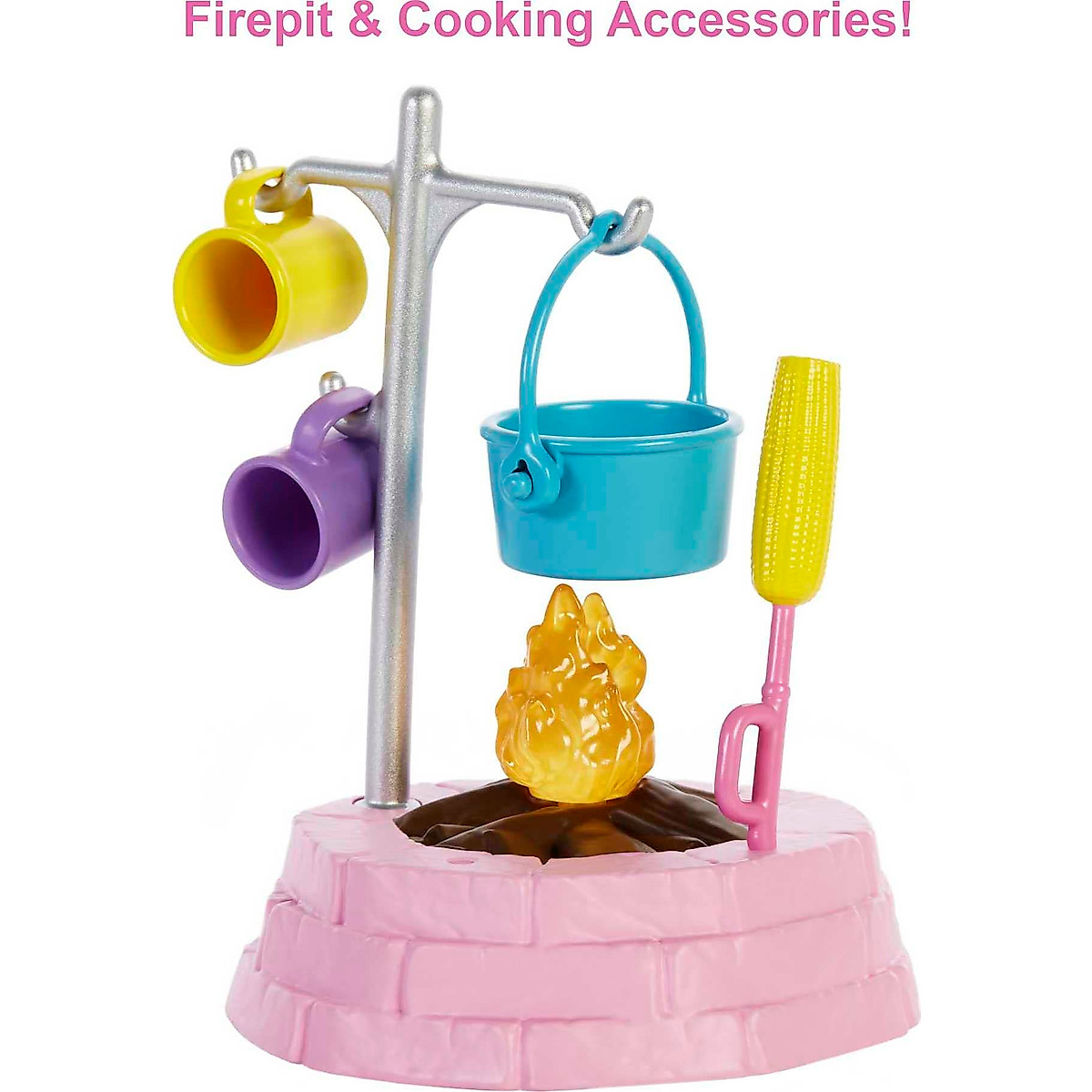 Barbie It Takes Two Skipper Doll & Accessories, Camping Playset with Doll, Campfire, Pet Bunny, Sticker Sheet & More